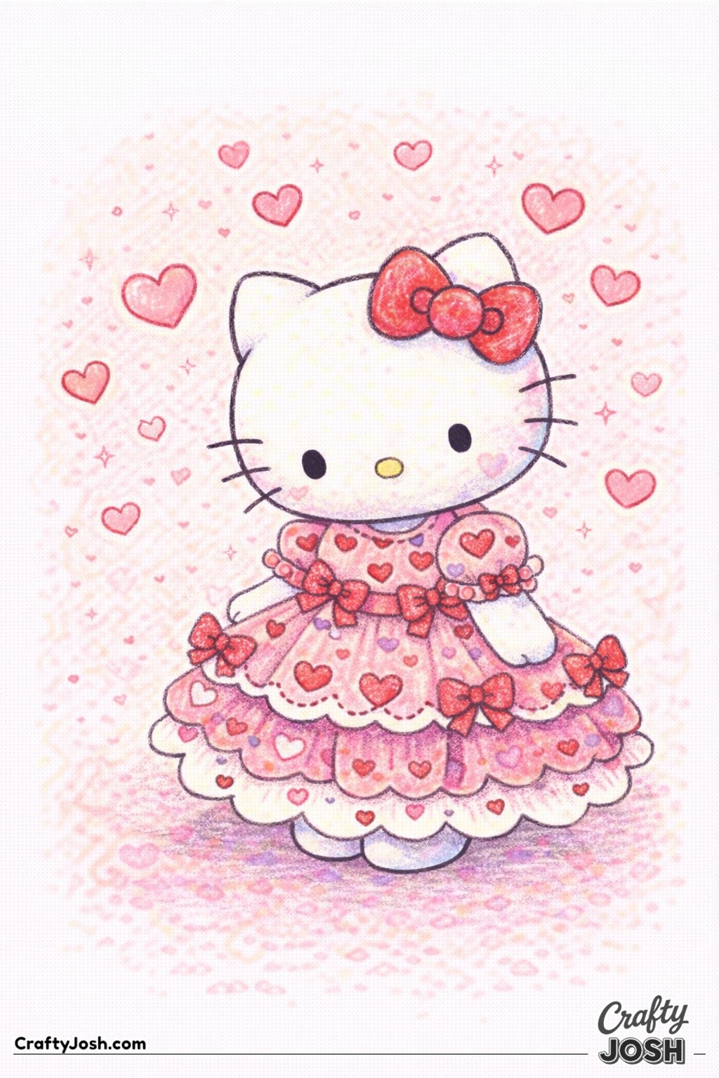 20 Hello Kitty Valentine Free PDF Printable Coloring Pages from Crafty ...